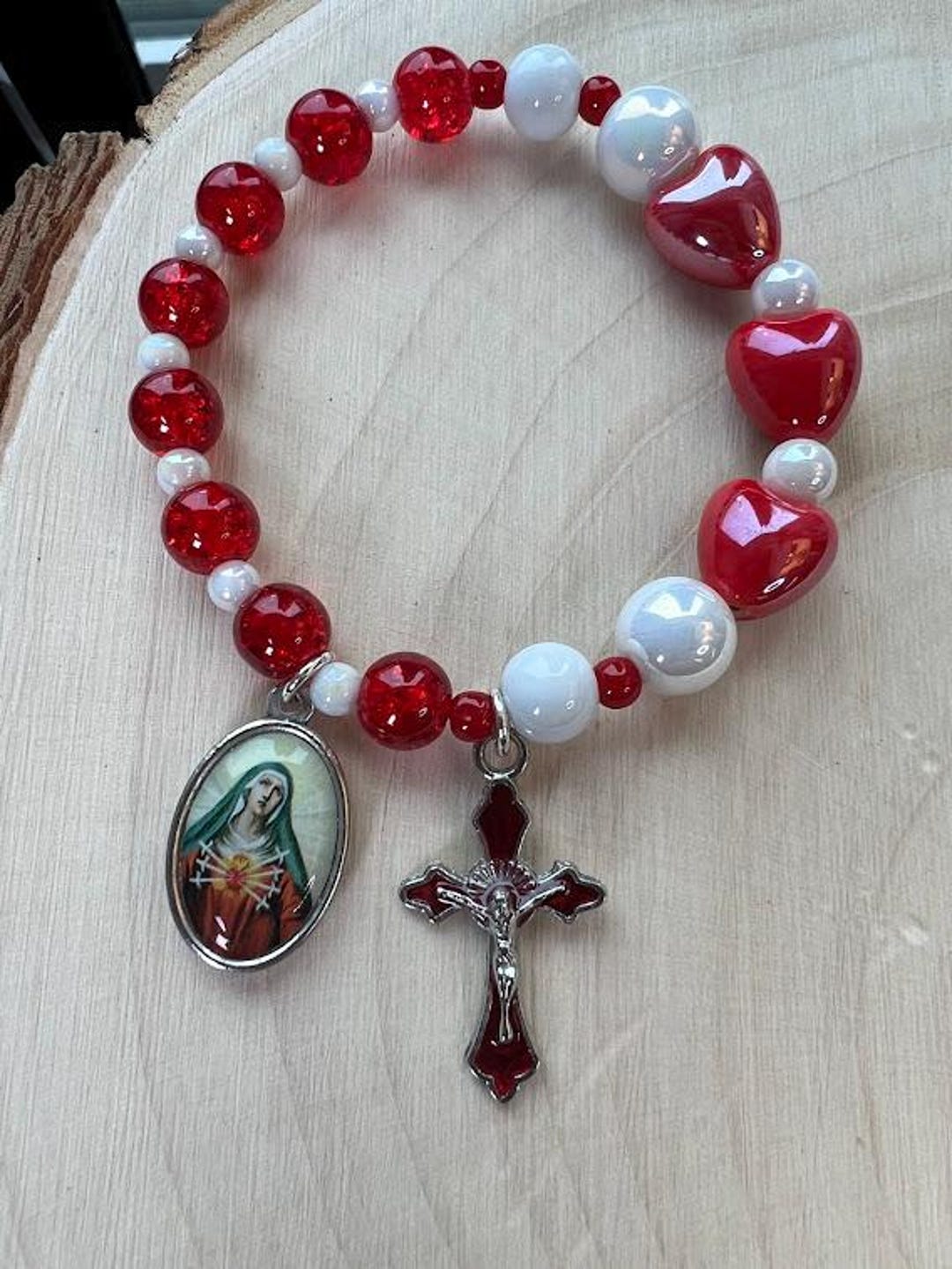 Bracelet/rosary of the 7 Sorrows of Mary/catholic Rosary/devotional ...