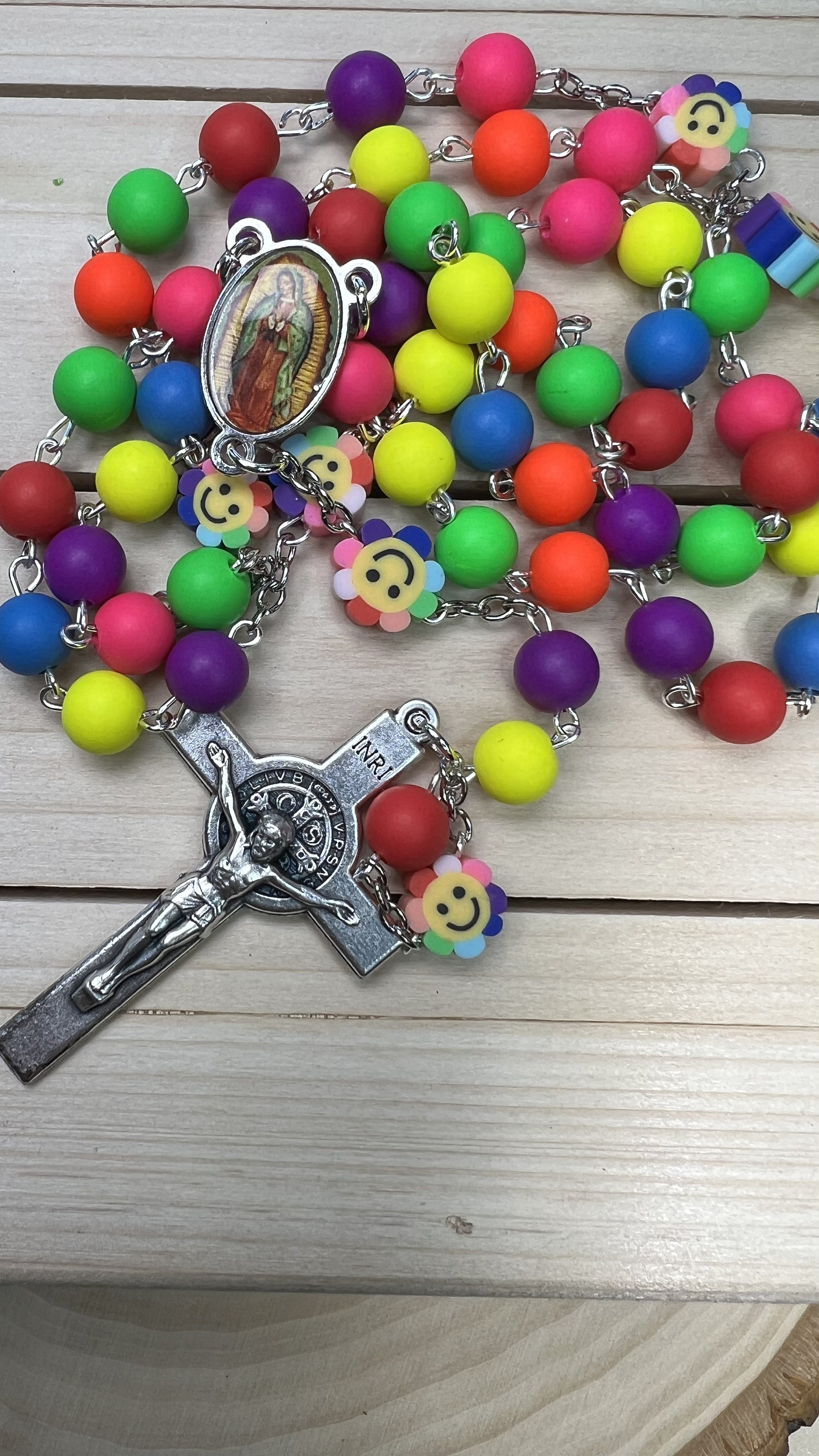 Our Lady of Guadalupe Rosary/colorful Rosary/ My First Rosary/handmade ...