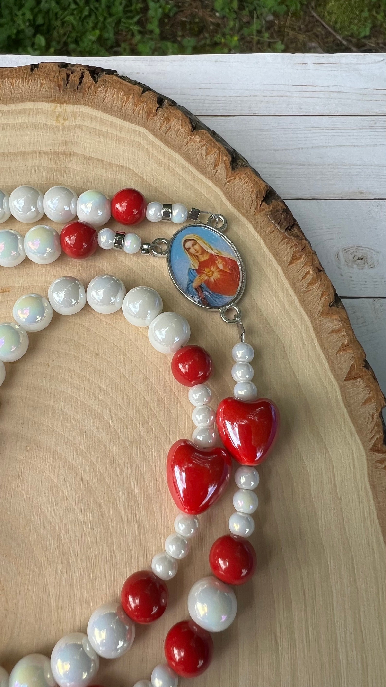 Beautiful Rosary to Sacred Heart of Mary/rosaries/catholic Rosary Beads ...
