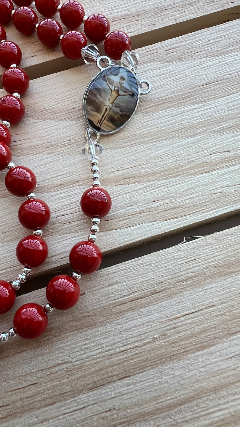 Beautiful Rosary of the Precious Blood of Jesus/handmade/devotional ...