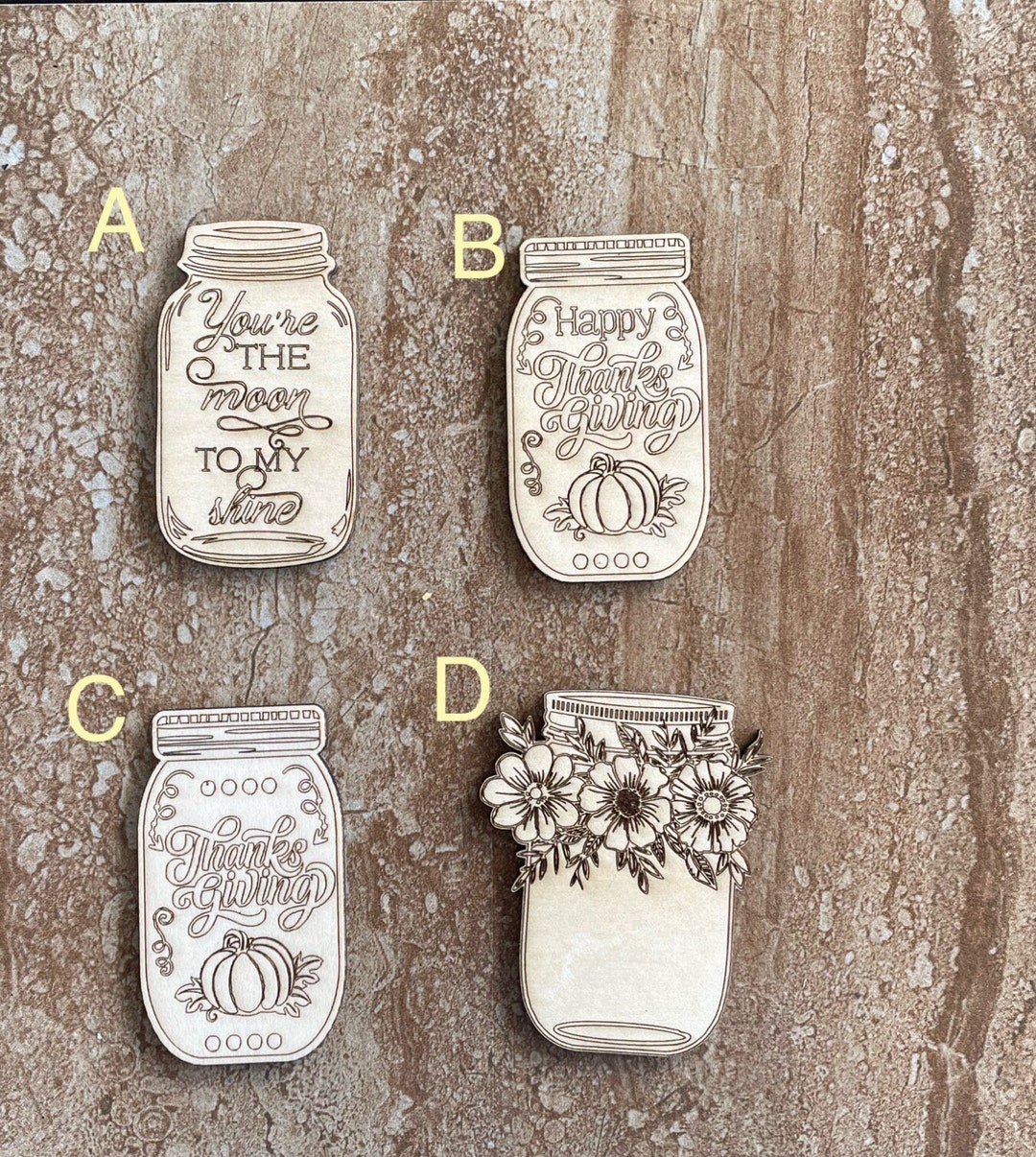 Wood Mason Jar Cutout, Craft Shape, Wooden, DIY, Decor - Etsy