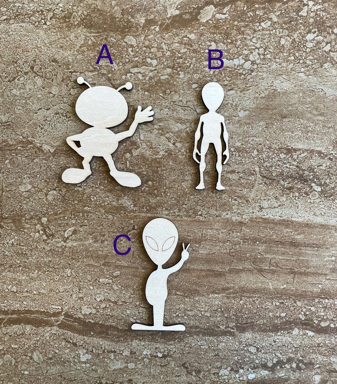 Alien Wood Cutout, UFO Alien Decor, Sci-fi Wall Art, Outer Space Cutout ...