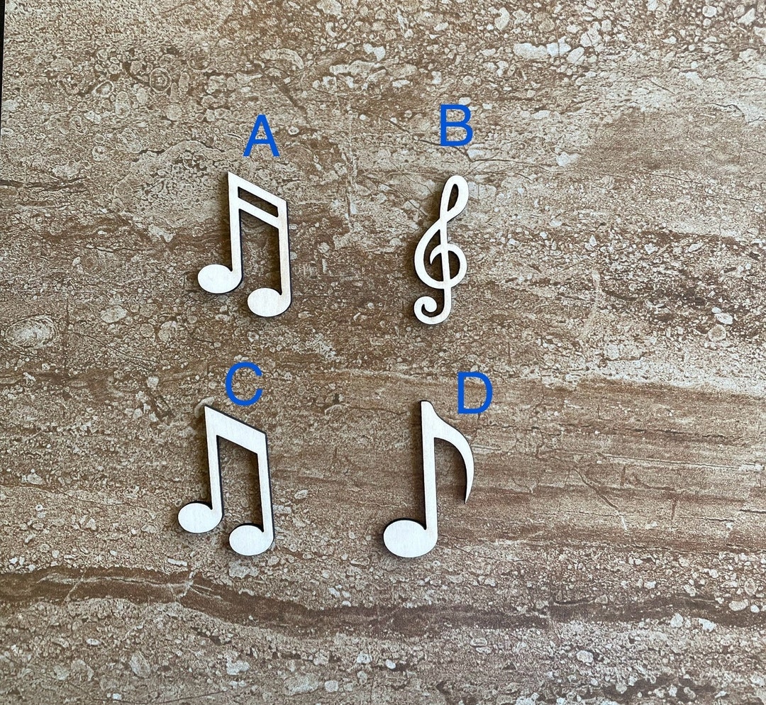 Musical Note Cutouts, Wood Musical Note Decor, Music Theme Party, Craft ...