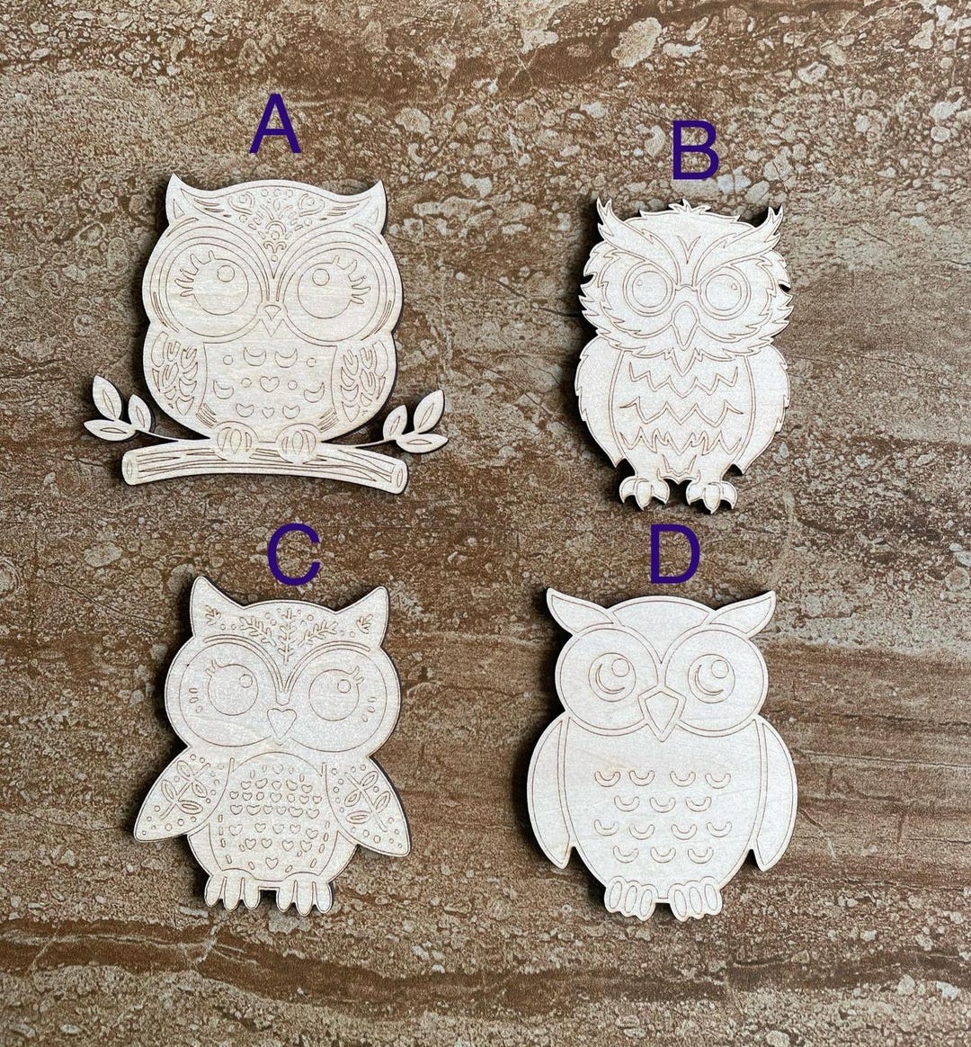 Wood Owl Cutout, Handmade Laser Cut Owl, Rustic Home Decor - Etsy