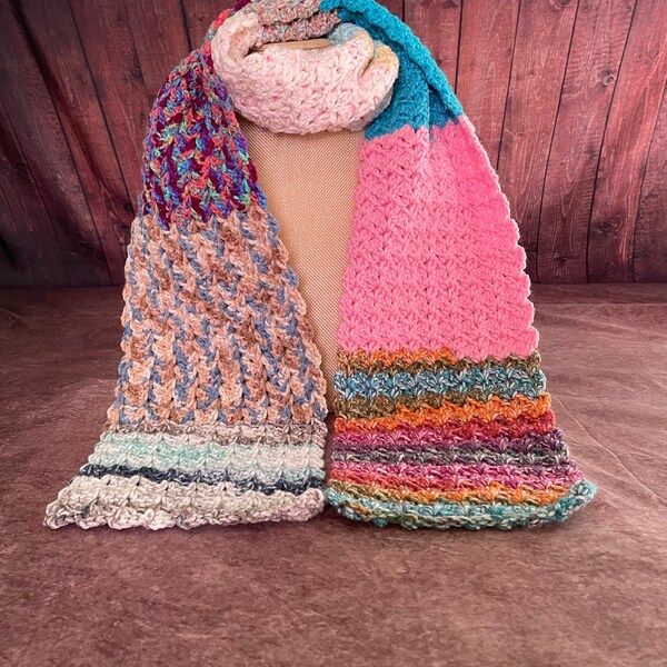 Unique Crochet Scarf - Etsy