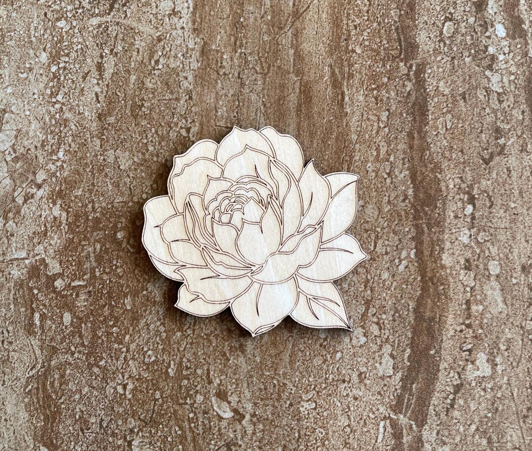 Wood Peony Flower Cutout, Wooden Floral Wall Art, Peony Sign Decor ...