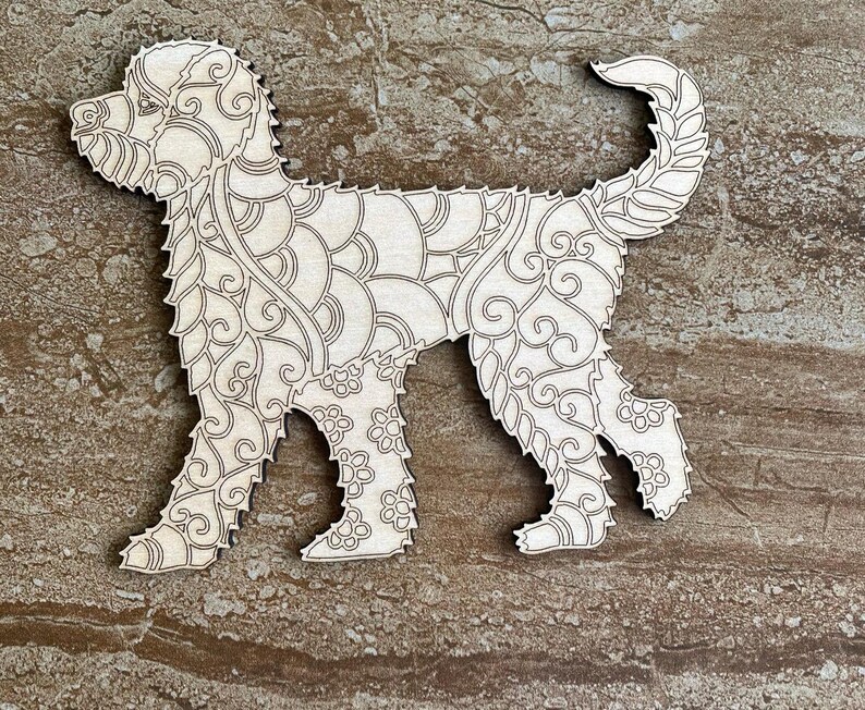Wood Golden Doodle Cutout, Dog Wall Decor, Craft Shape - Etsy
