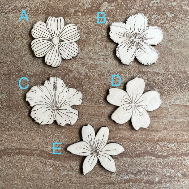 Wood Flower Shapes - Etsy