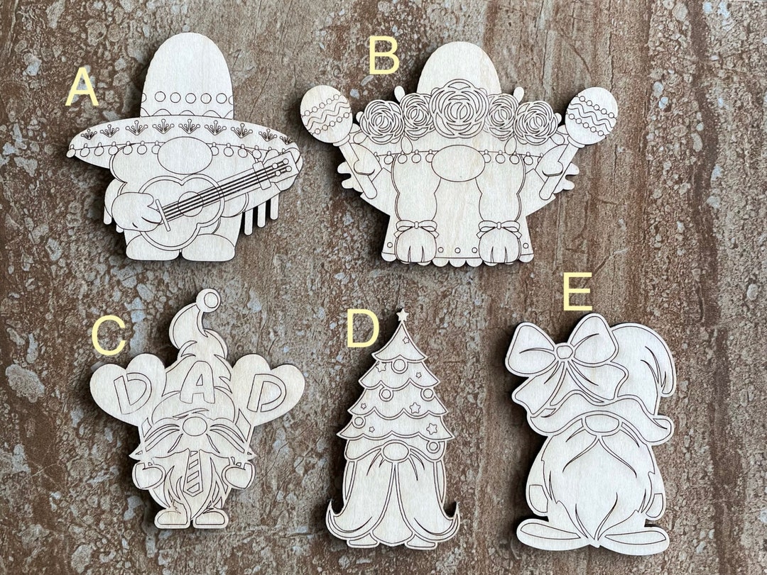 Gnome Shape Laser Cut Unfinished Wood Cutout Shapes - Etsy