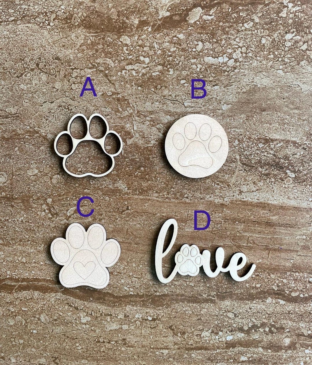 Wooden Paw Print Cutout, Dog Paw Decoration, Pet Memorial Craft, Animal ...