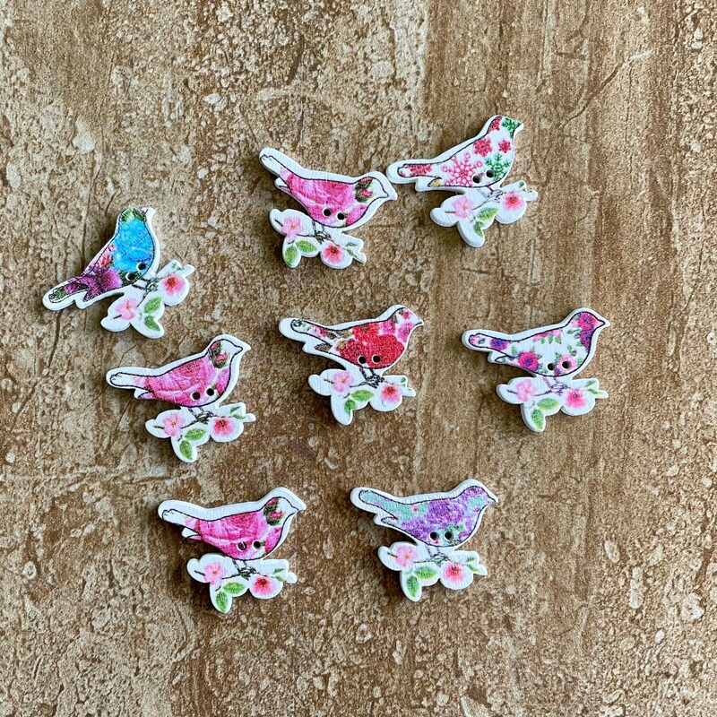 Bird Sewing Buttons - Etsy