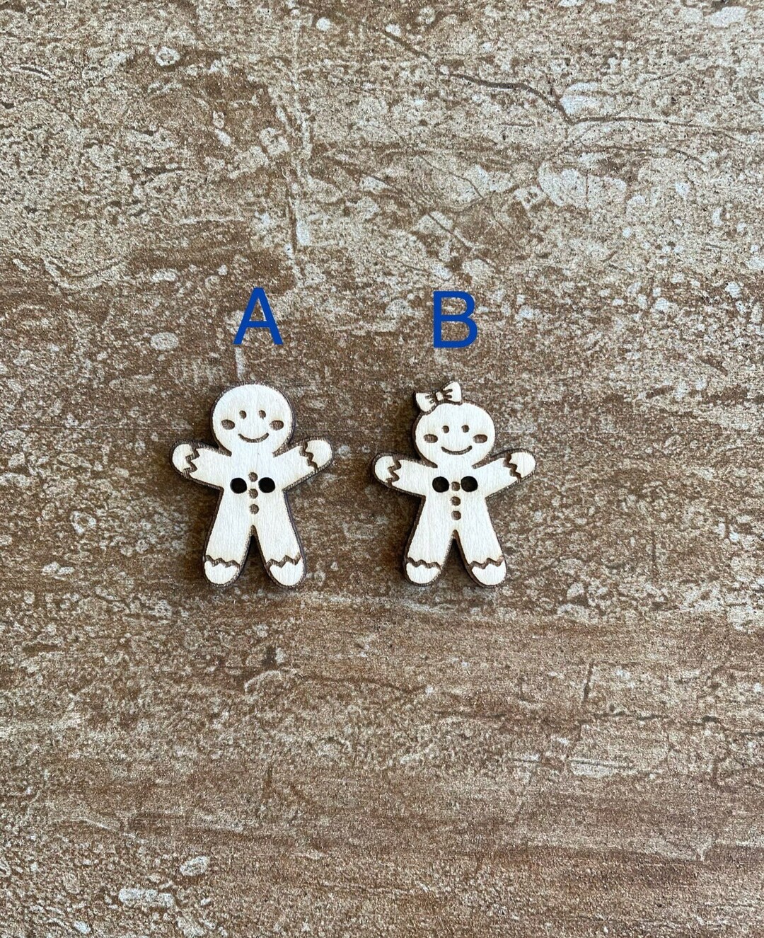 Gingerbread Man Buttons, Christmas Craft Buttons, Holiday Sewing ...