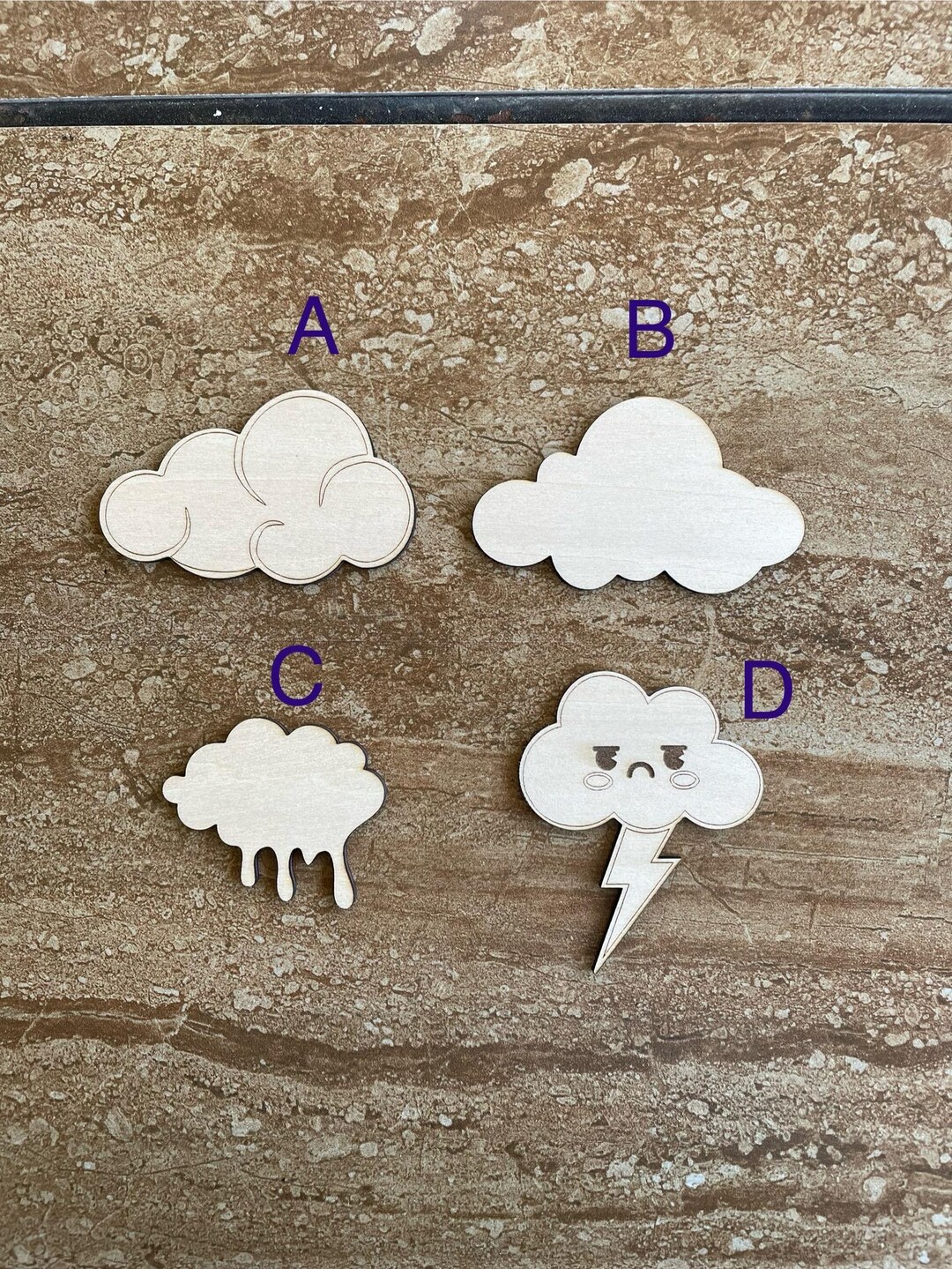 Wooden Cloud Cutout, Cloud Shape Wood, Unfinished Wood Cloud, DIY Cloud ...