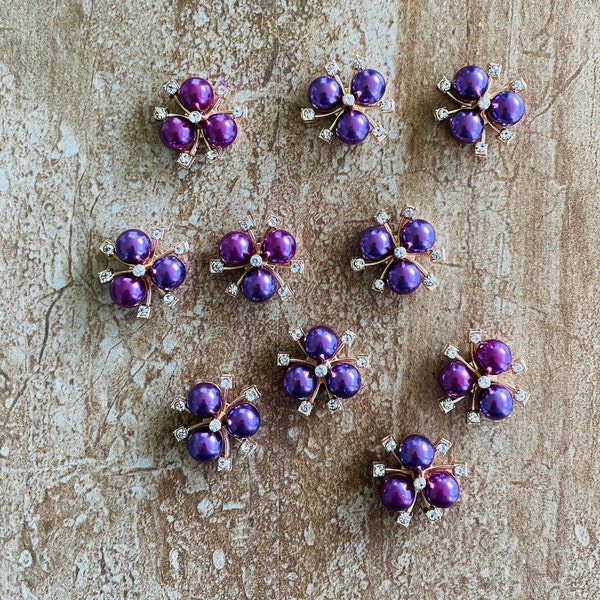 Black Rhinestone Buttons - Etsy