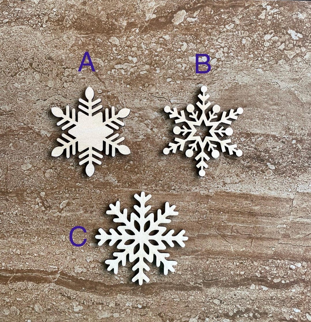 Wood Snowflake Cutout, Christmas Snowflake Decor, Winter Craft Supplies ...