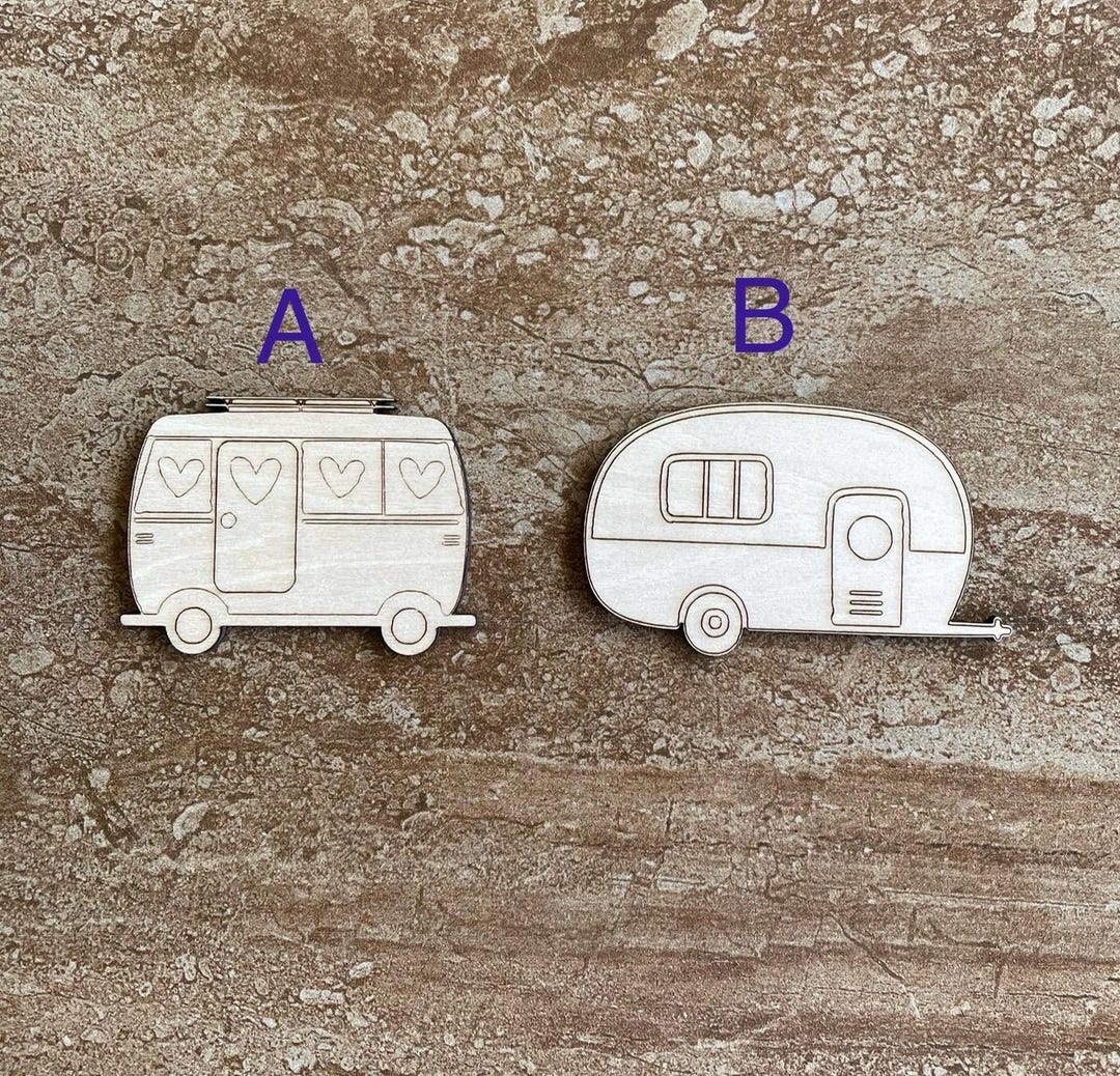 Rustic Camper Cutout, Wooden Trailer Shape, RV Wall Decor, DIY Craft ...