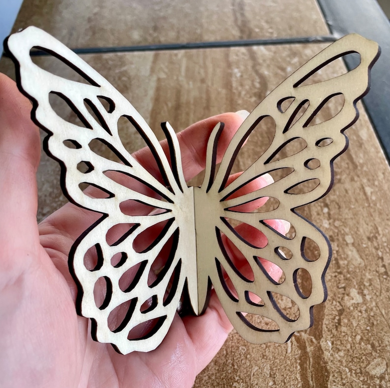 3D Wood Butterfly, Laser Cut, Craft Supply, Art Project - Etsy