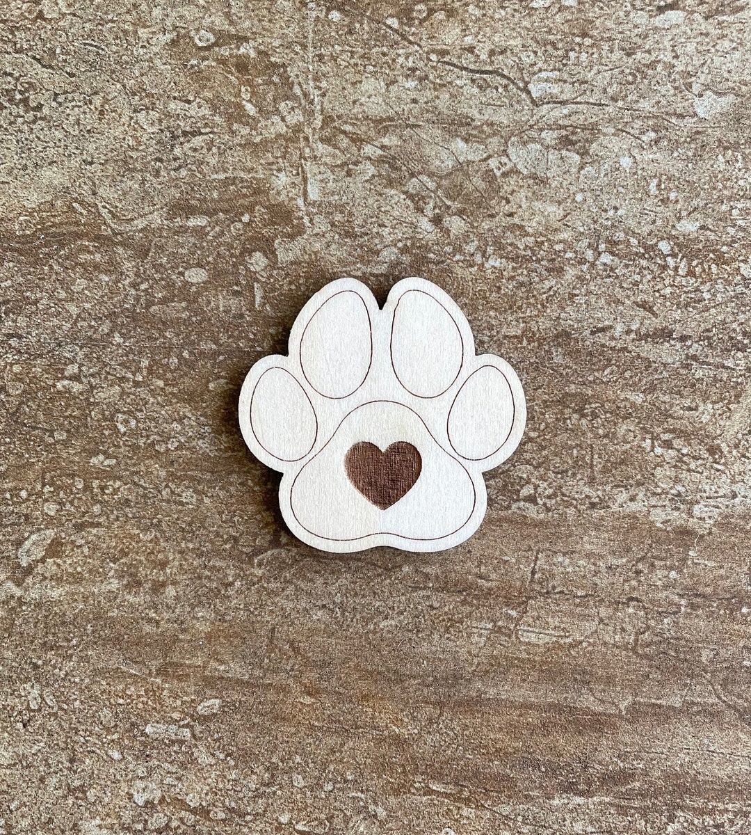 Wood Paw Print Cutout, Pet Memorial Decor, Custom Paw Print, Wooden Dog ...