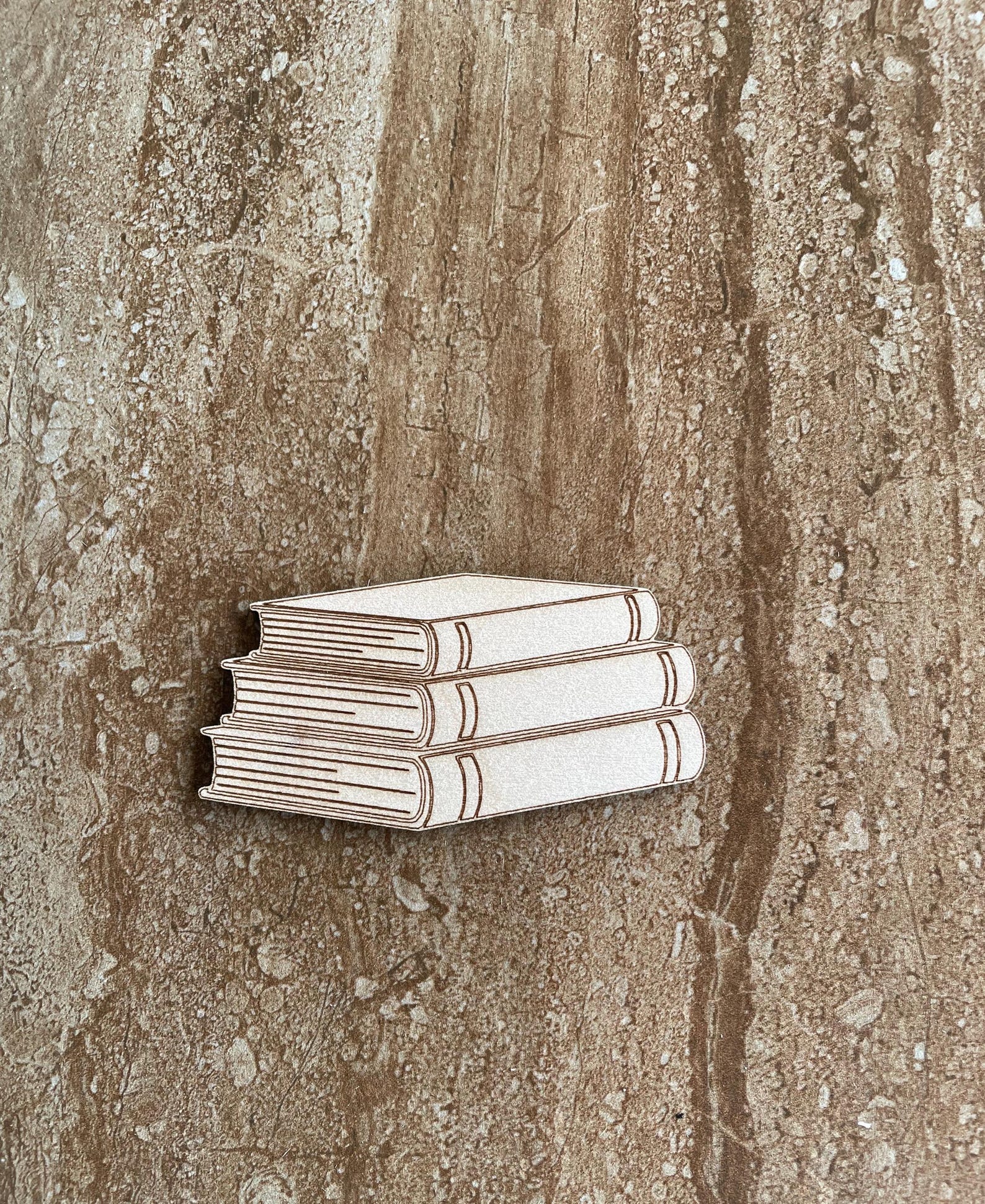 Wooden Book Stack Cutout, Library Wall Art, Reading Room Decor, Book ...