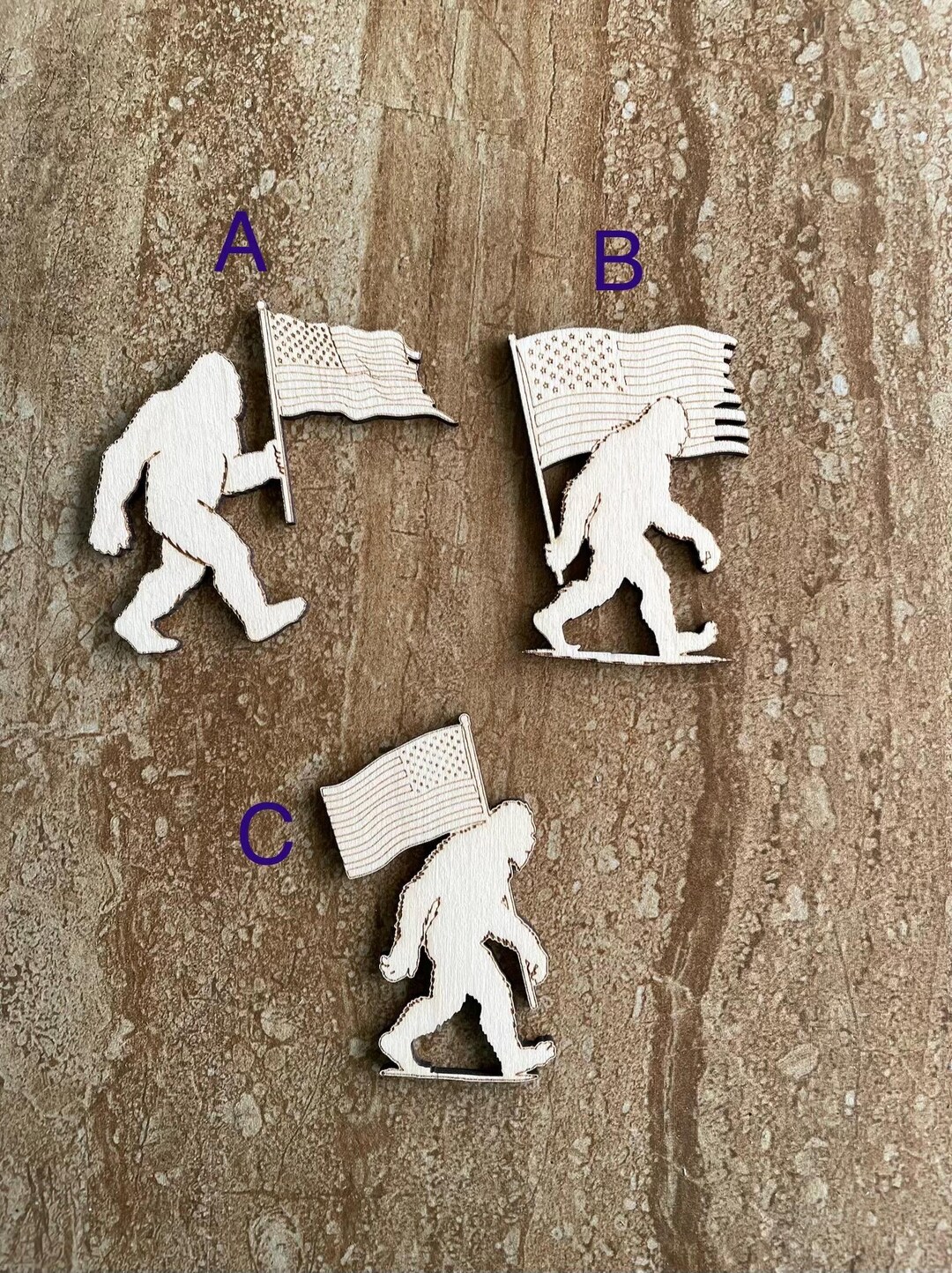 Wood Bigfoot Cutout, Sasquatch Silhouette, DIY Craft Shape, Unfinished ...