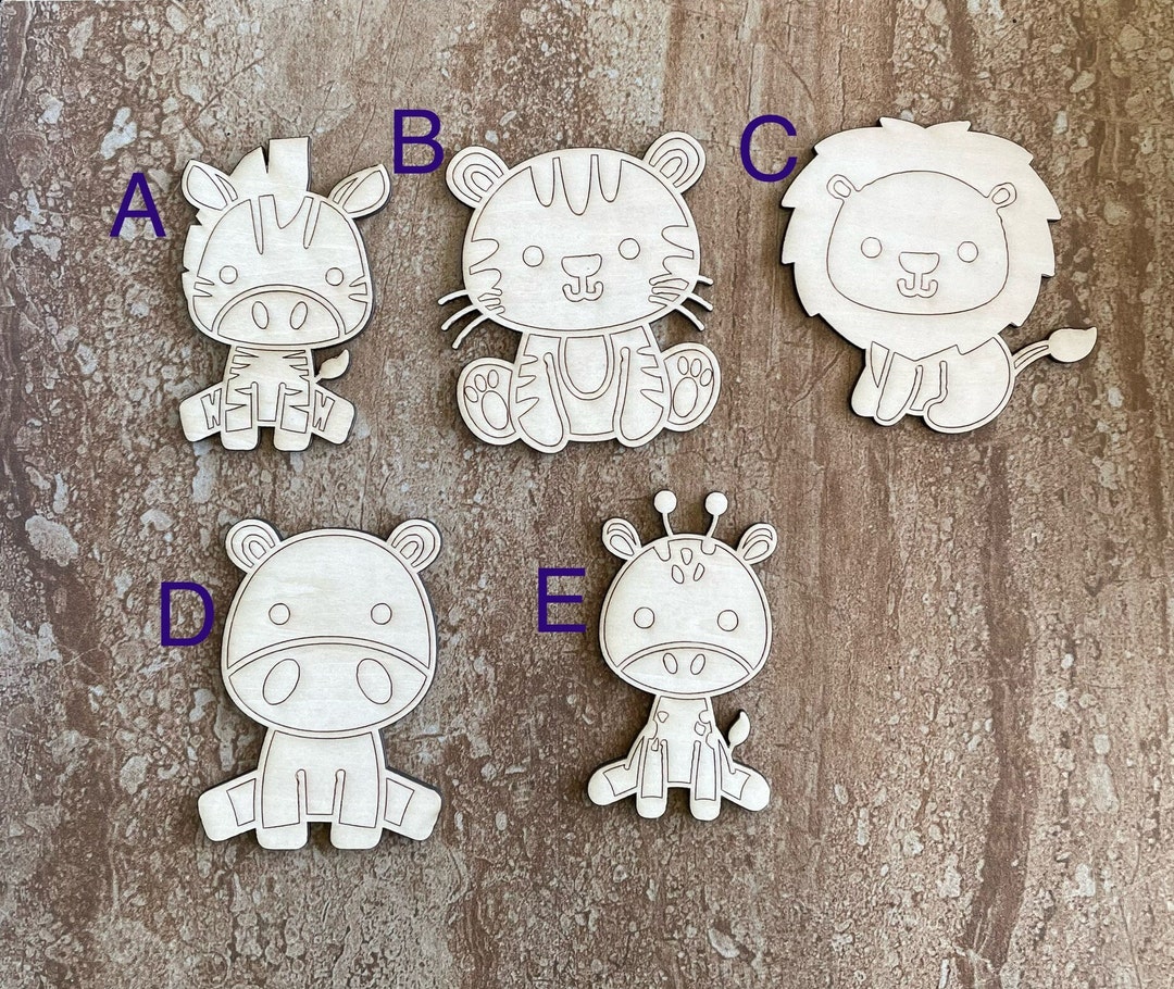 Animal Laser Cut Unfinished Wood Cutout Shapes - Etsy