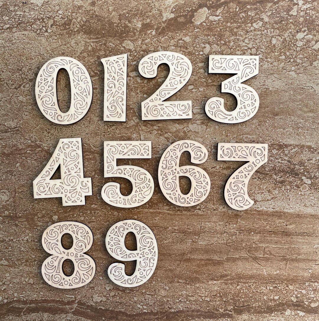 Number Cutout, Wooden Number Craft Shapes, Party Decor Numbers, DIY ...
