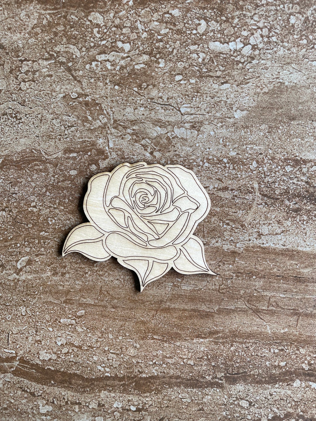 Wood Rose Cutout, Unfinished Floral Wall Decor & Craft - Etsy