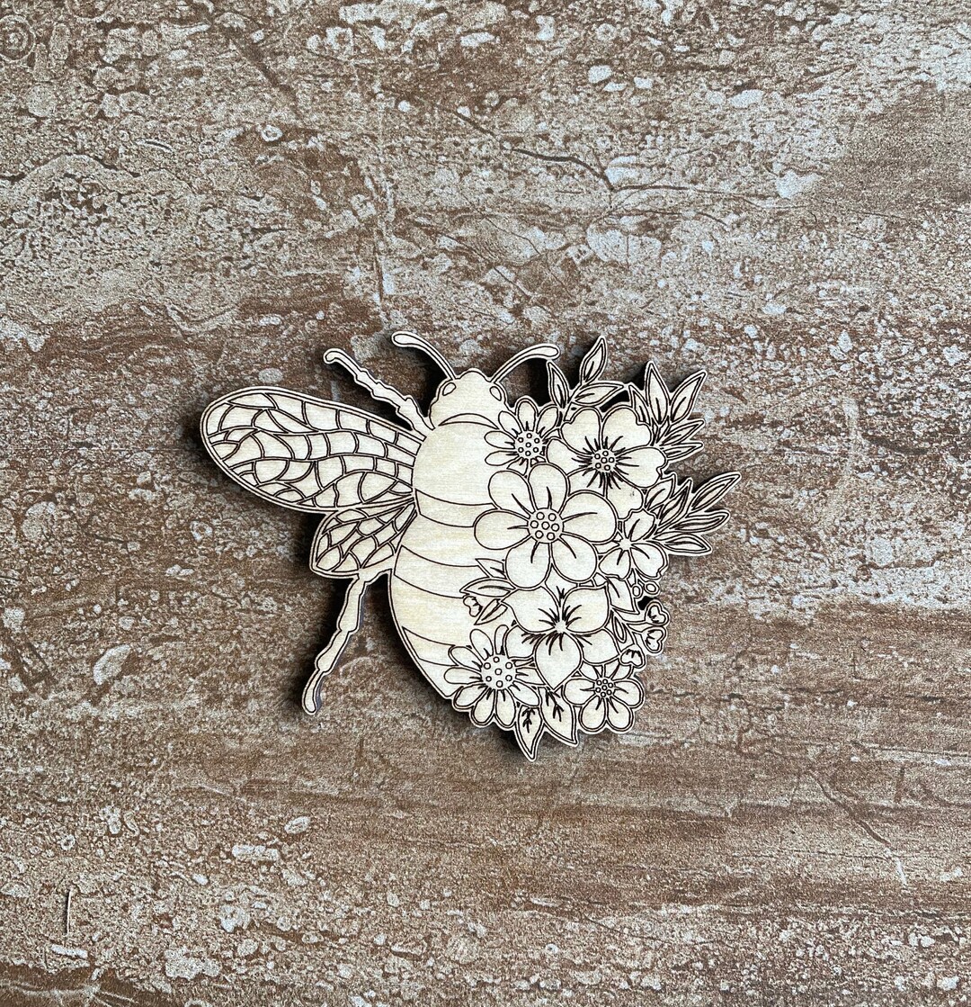 Wood Bee Cutout, Bumblebee Shape, Honey Bee Craft, Bee Party Decor, DIY ...