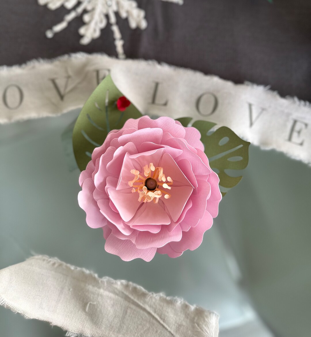 LYLA - 1 Pc Paper Flowers With Flickering Led Tea Light - Home ...