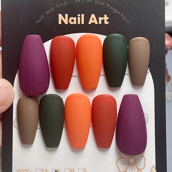 Matte Fake Nails - Etsy