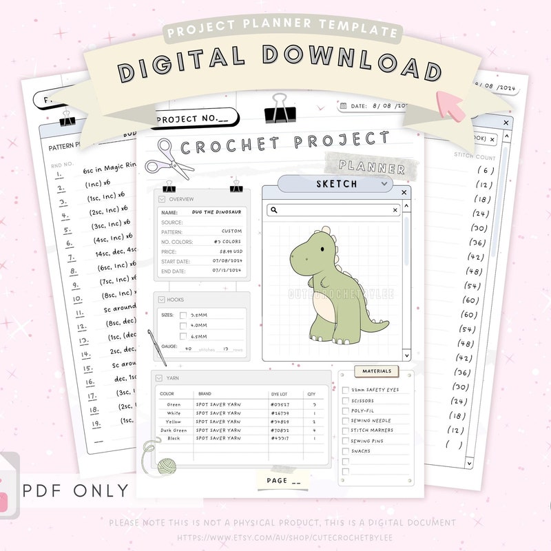 Knitting Planner Downloads - Etsy