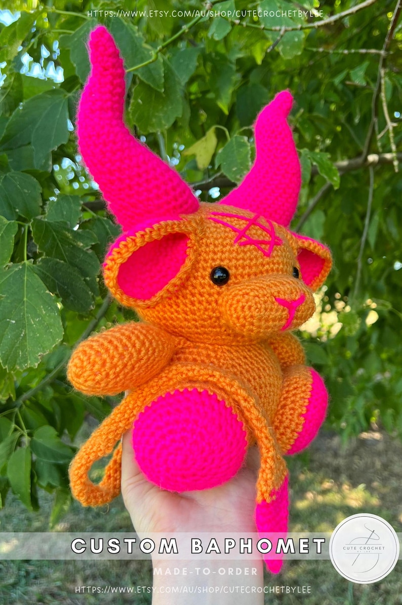 Crochet Baphomet Plush Custom (MADE-TO-ORDER) - Etsy