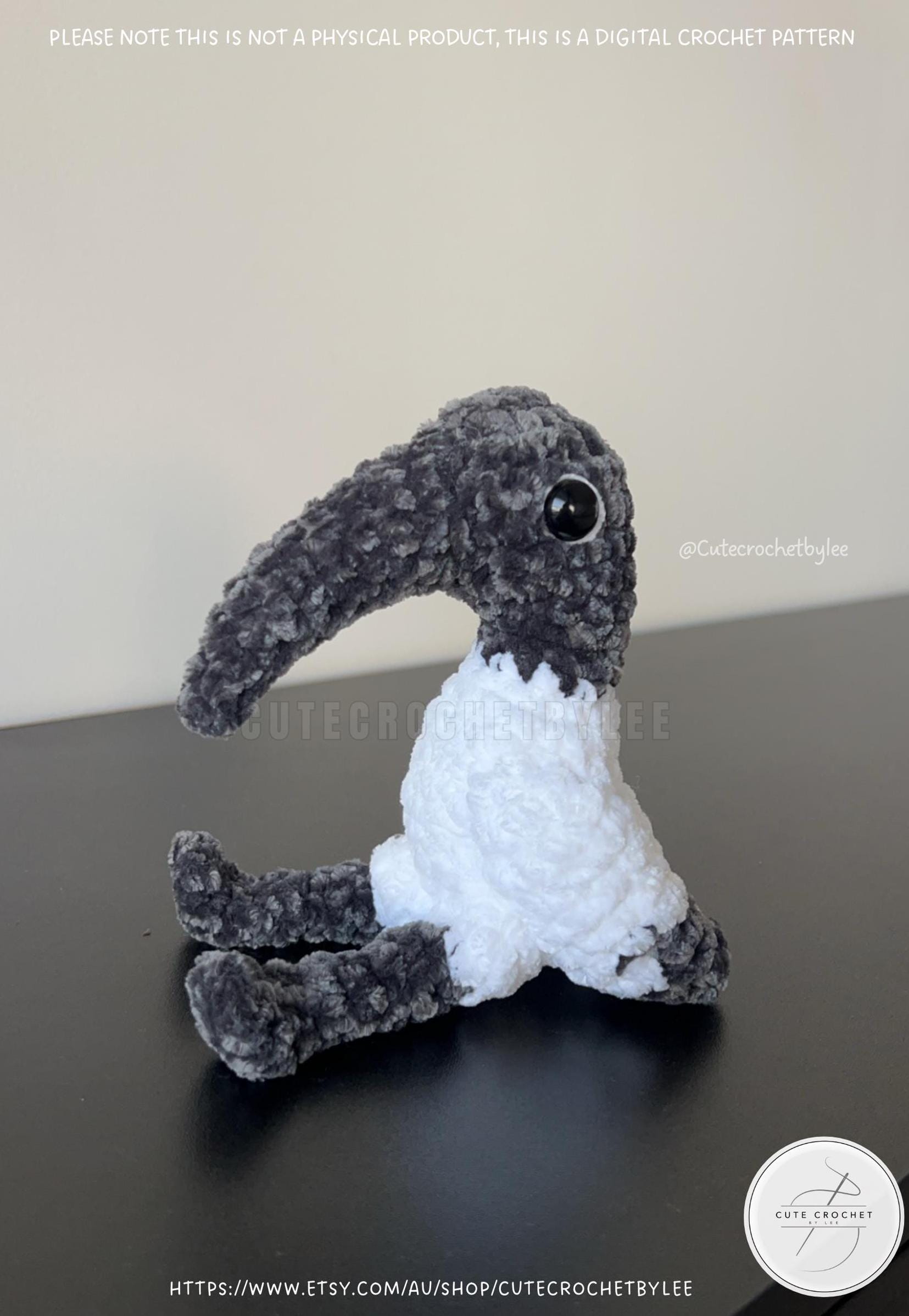 Crochet Pattern: Ibis Bird Amigurumi Plush Toy (PDF Digital Download ...