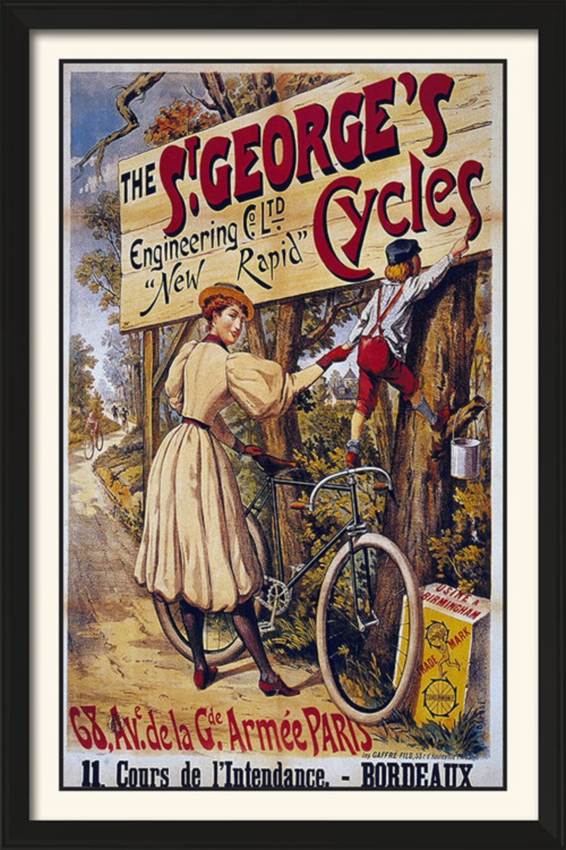 The St. George's Cycles Vintage Bicycle Art 11 X - Etsy