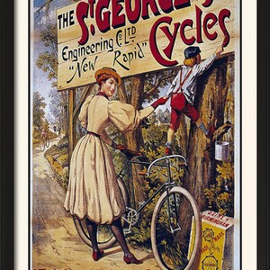 The St. George's Cycles Vintage Bicycle Art 11 X 17 Vintage Wall Art ...