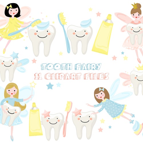 Tooth Fairy Teeth Clipart 15060 - Etsy