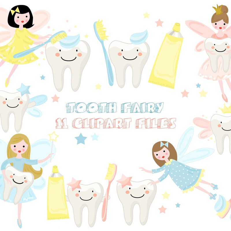 Cute Tooth Clipart - Etsy