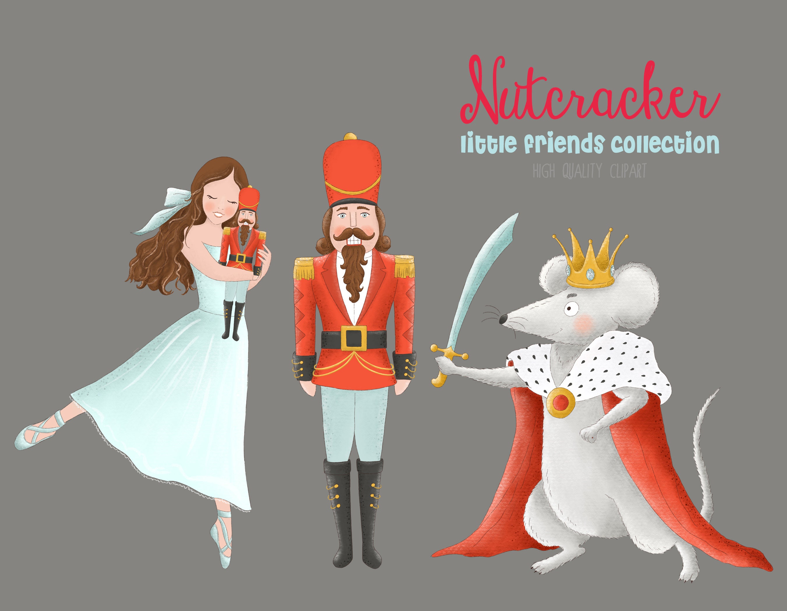 Nutcracker Clip Art Christmas Ballet Graphic Digital - Etsy New Zealand