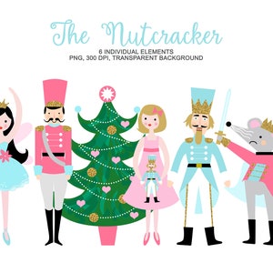 Nutcracker Clip Art, Christmas Watercolor Holiday Clipart, Nutcracker ...
