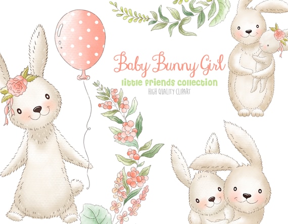 Cute Baby Bunny Clipart Birthday