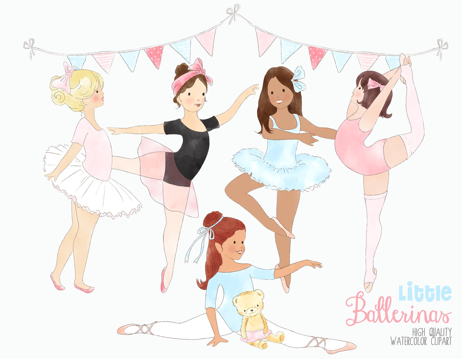 Ballet Clipart Ballerina Graphic Design - Etsy