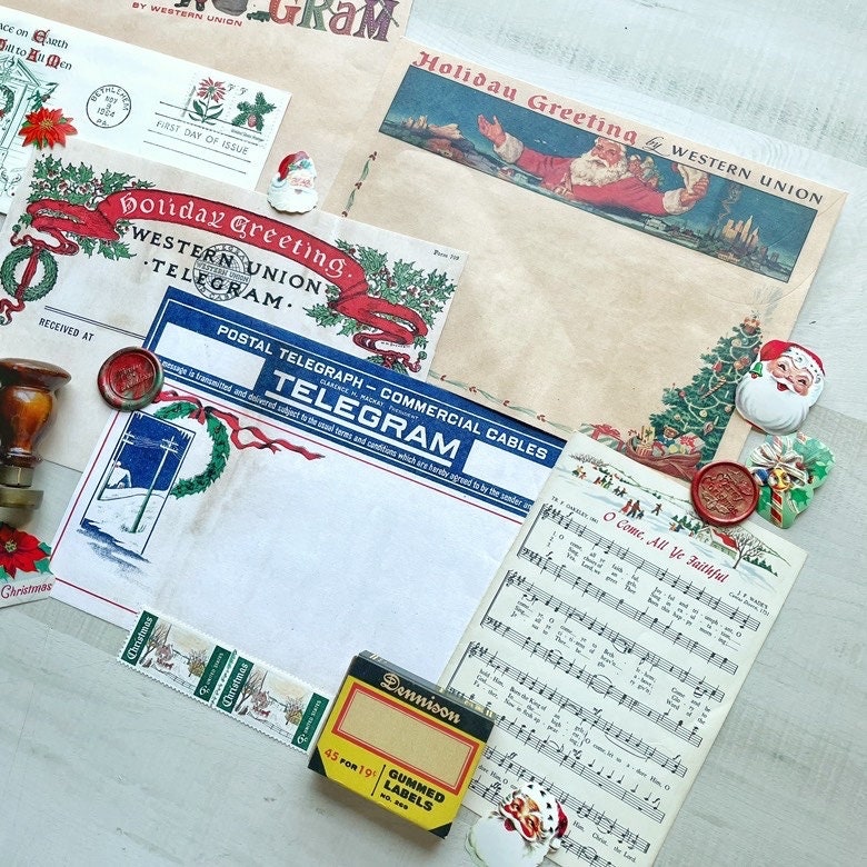 PRE-ORDER Vintage Christmas Telegram Notepad Vol. II - Etsy