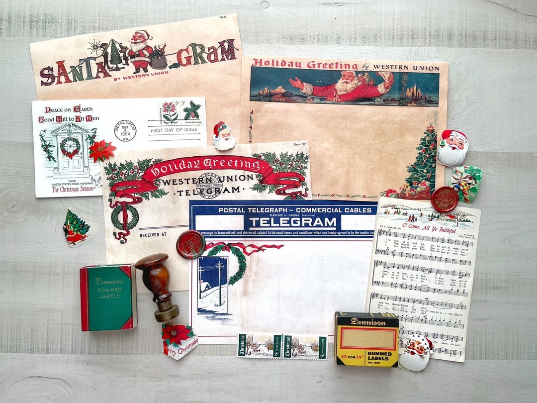 PRE-ORDER Vintage Christmas Telegram Notepad Vol. II - Etsy