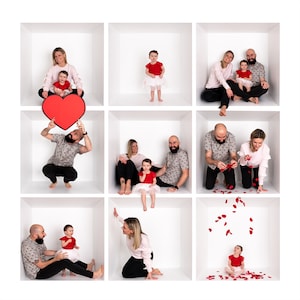 White Photo Box Grid 9 Box Template, Photoshop Template, "in the Box ...