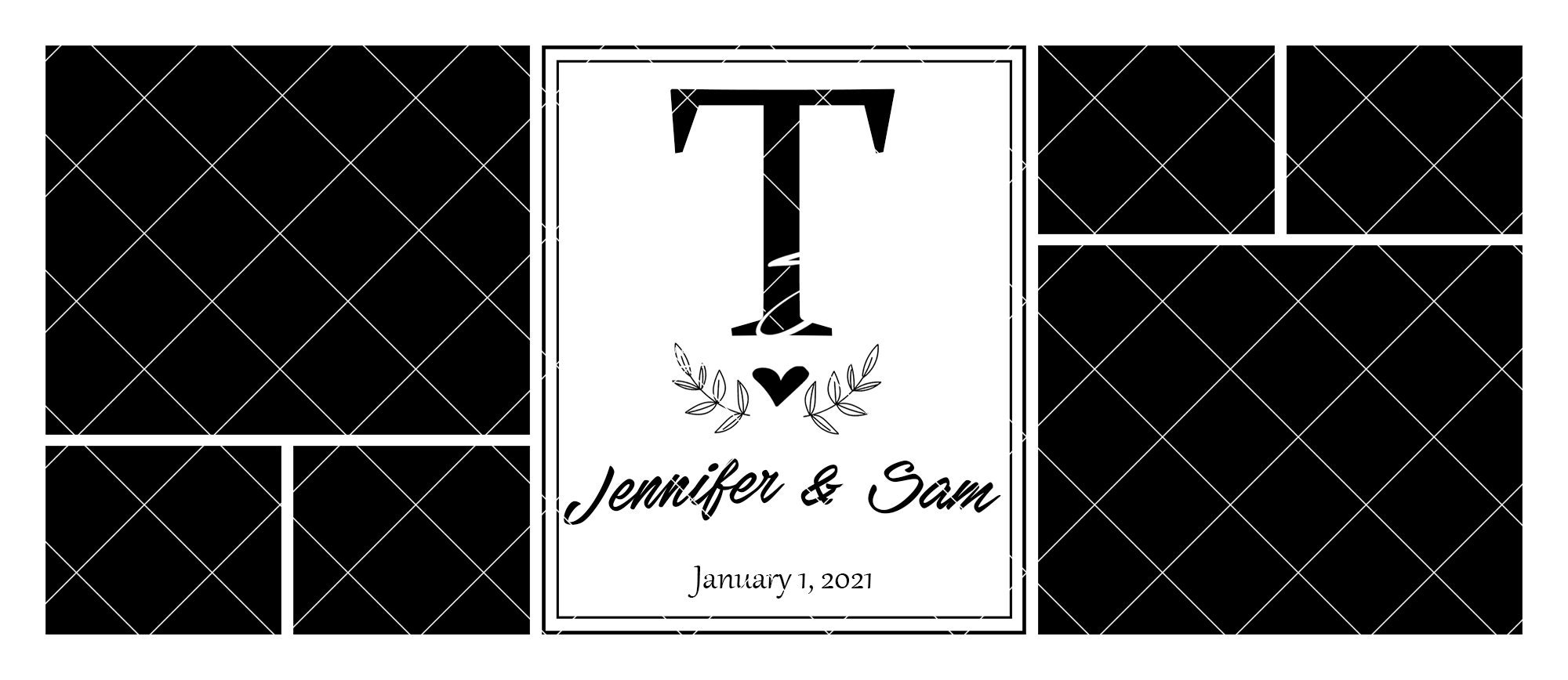 Monogram Wedding Mug Template - Mug Design Template for Wedding Gifts ...