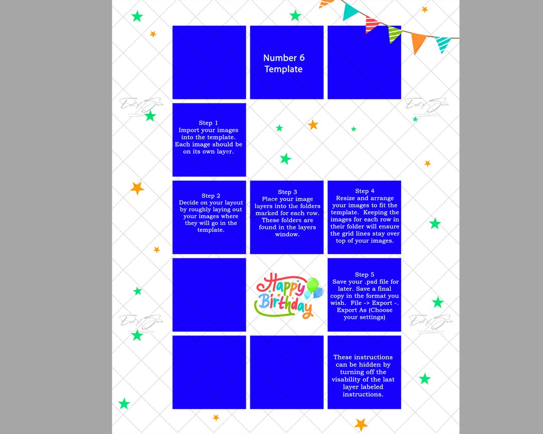 Number 6 Template - Inside the Box Birthday Template - in the Box ...