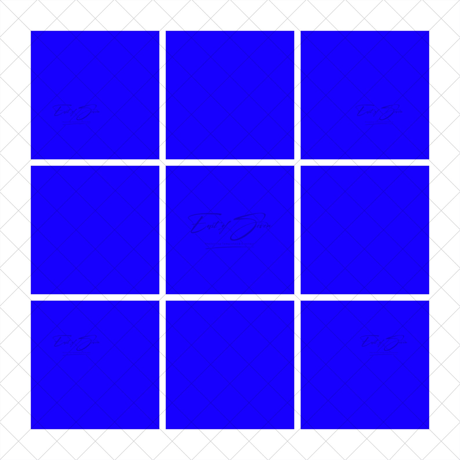 White Photo Box Grid 9 Box Template, Photoshop Template, "in the Box ...