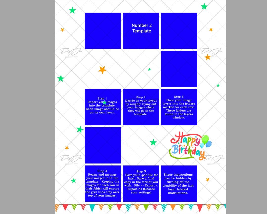 Number 2 Template Inside the Box Birthday Template in the Box Birthday ...