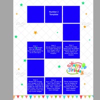 White Photo Box Grid 9 Box Template, Photoshop Template, in the Box ...