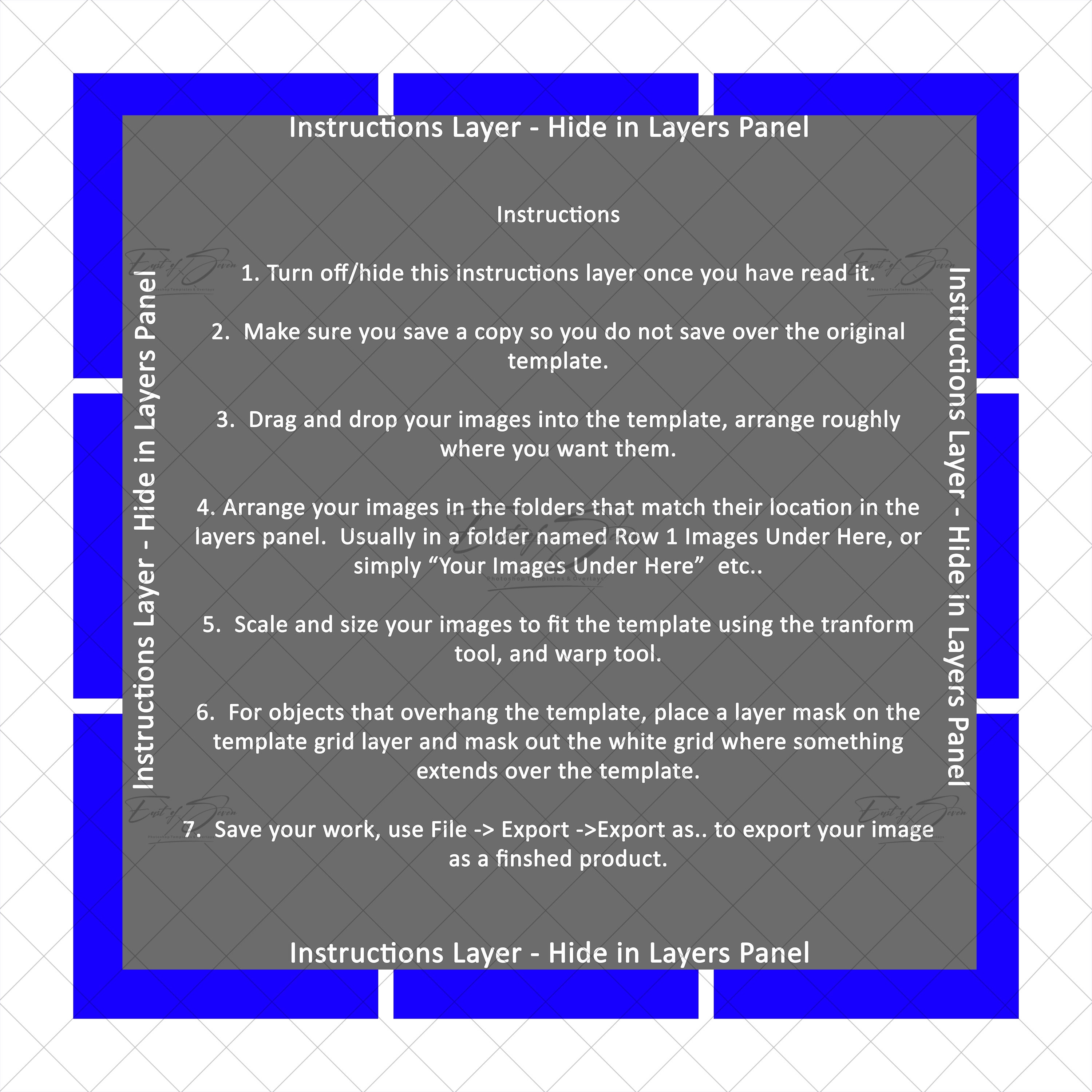 In the Box 9 Box Template Inside the Box 9 Box Template - Etsy